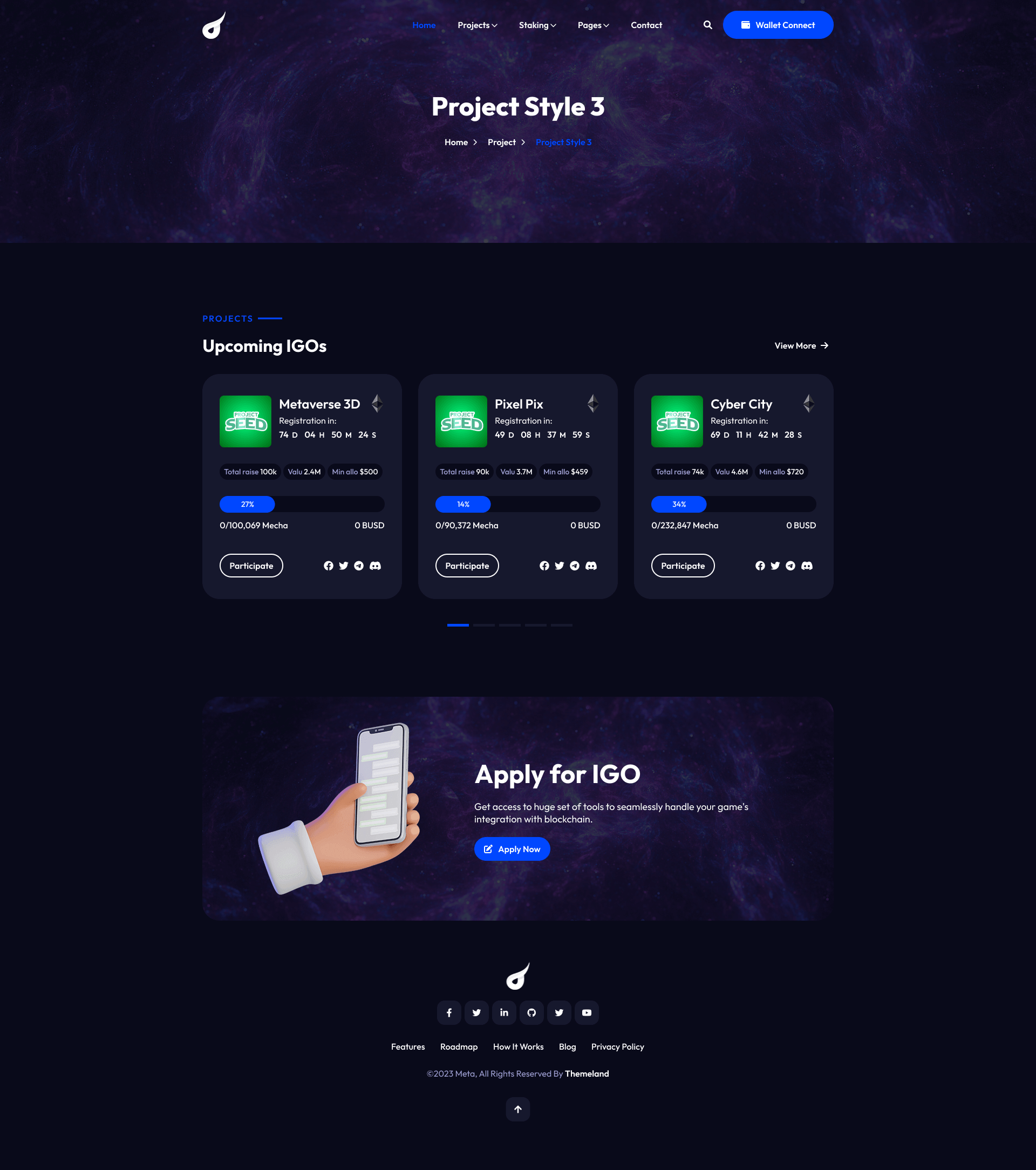 Meta - IGO Launchpad Figma Template by theme_land | ThemeForest
